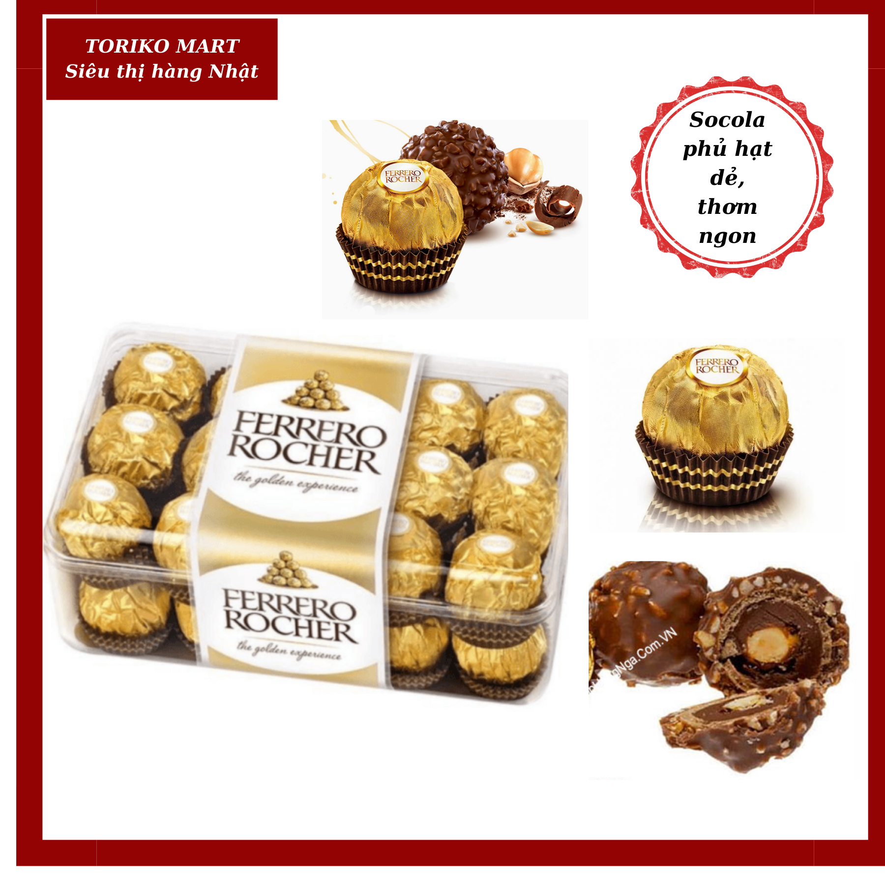 Socola FERRERO Rocher Hộp 16 Viên nhập khẩu Đức - MixASale