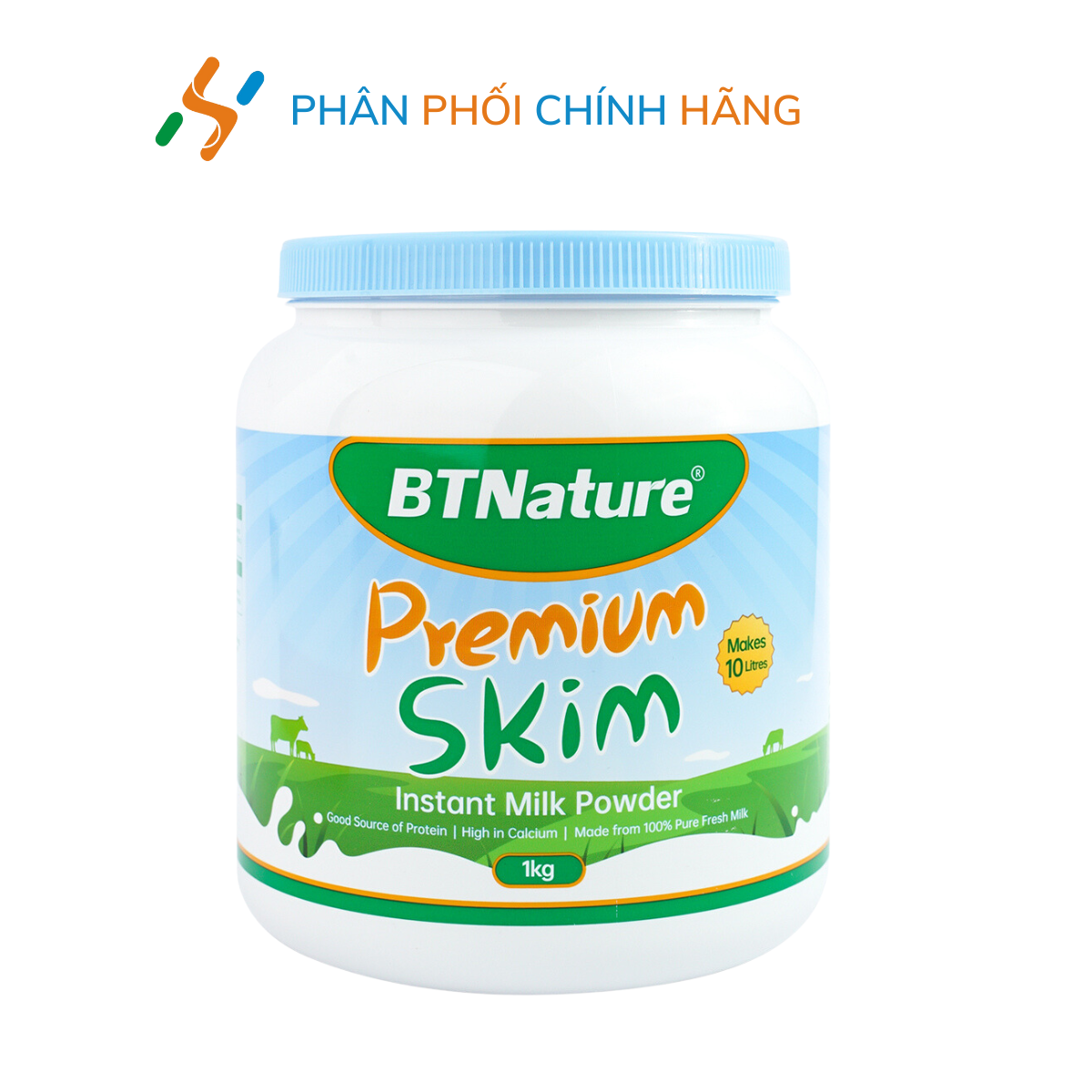 Sữa Bột Tách Béo Btnature Premium Skim Instant Milk Powder 1kg Mixasale