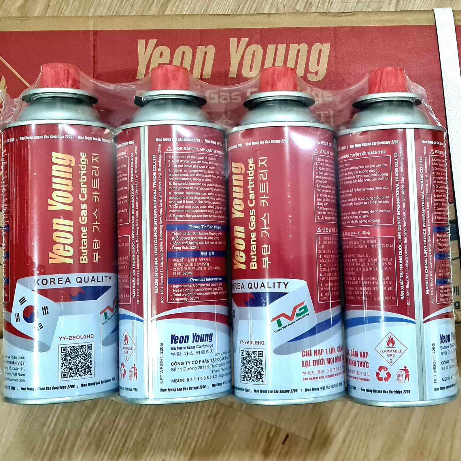Thùng 28 Lon gas YEON YOUNG KOREA - Chống cháy Nổ - Bình gas mini Dùng ...