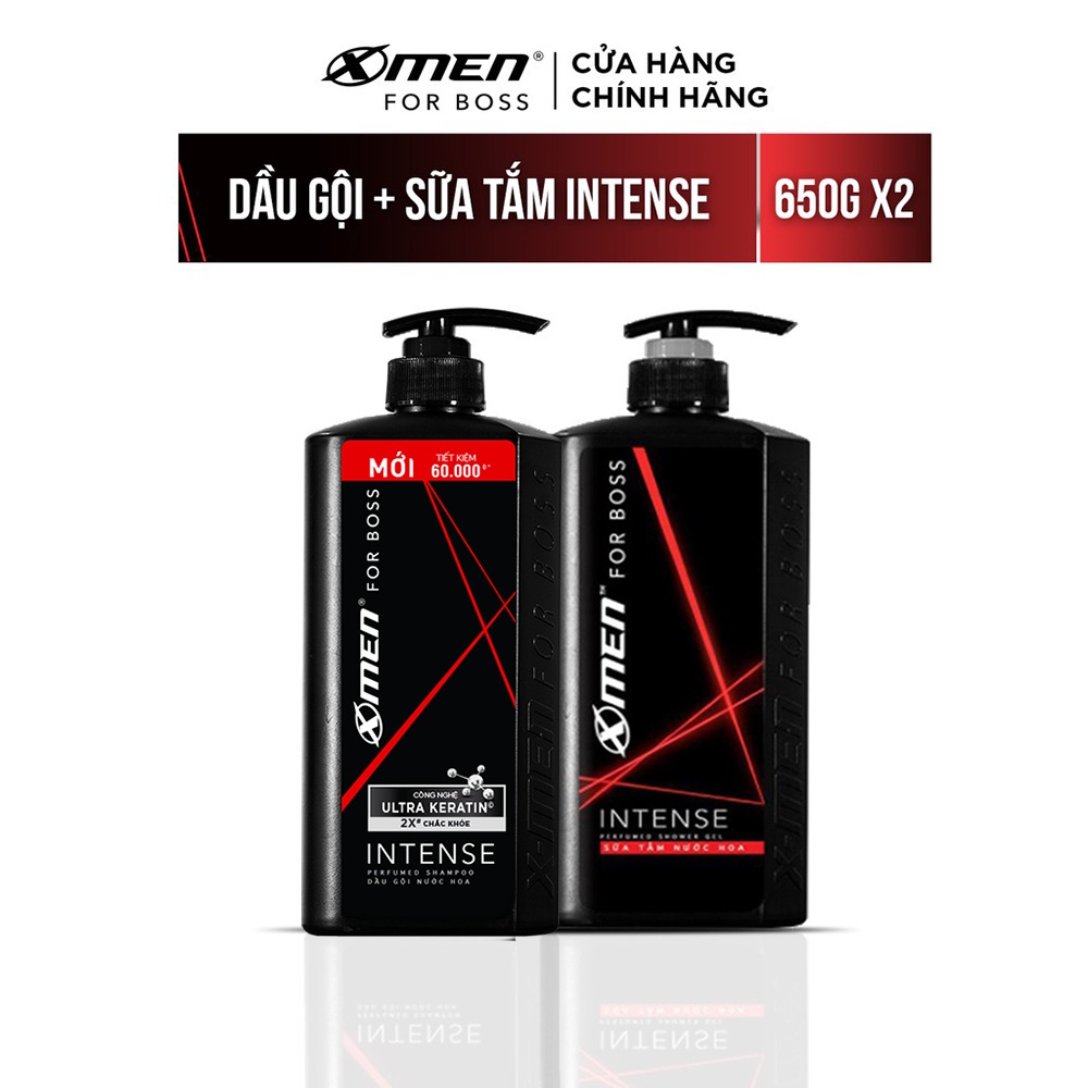 MỚI Combo Dầu gội X-Men for Boss hương trầm đầy nội lực Intense với ...