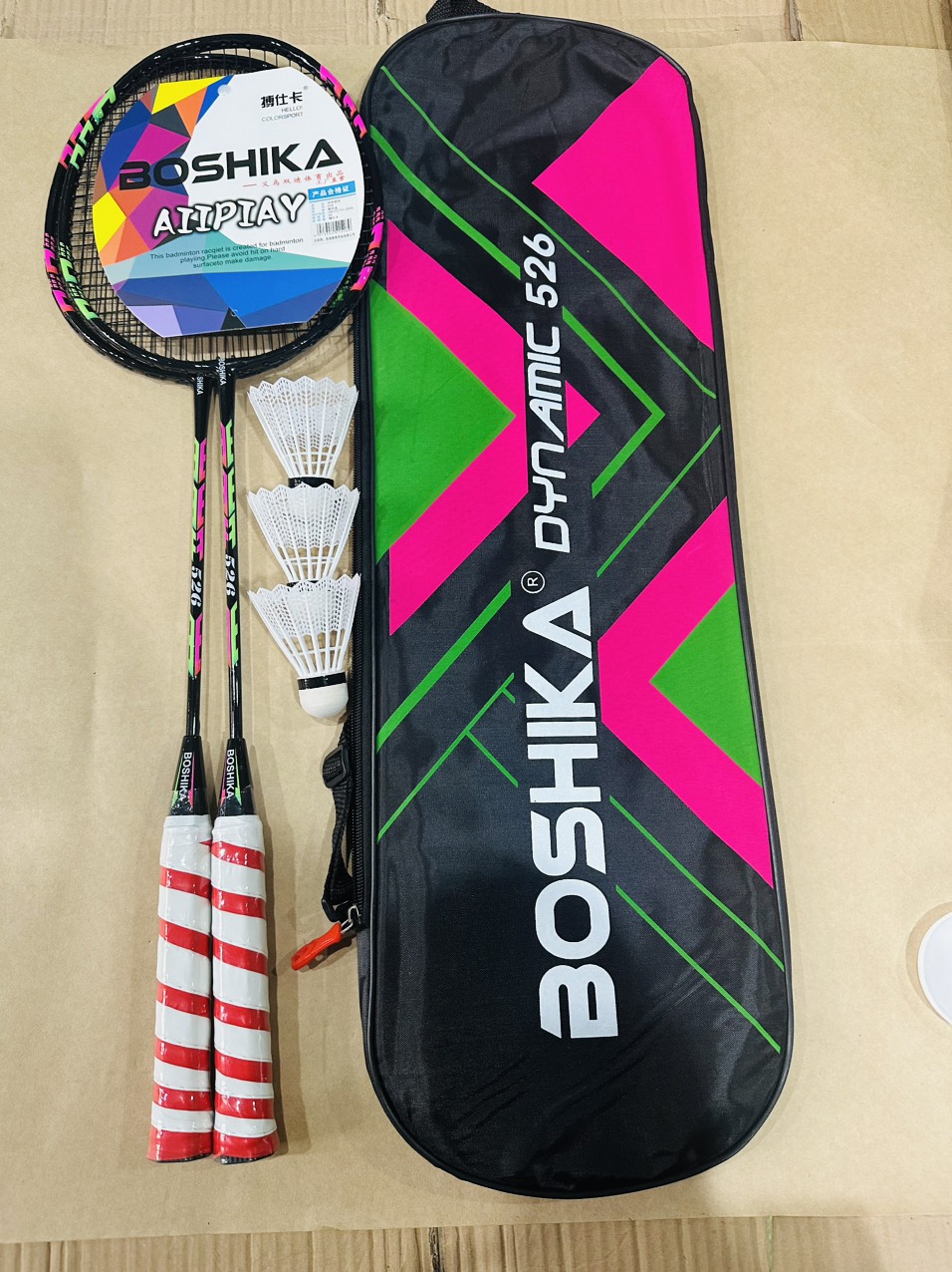 Vợt cầu lông BOSHIKA 526 pro (Tặng Túi +3 Cầu Nhựa )chính hãng sợi ...