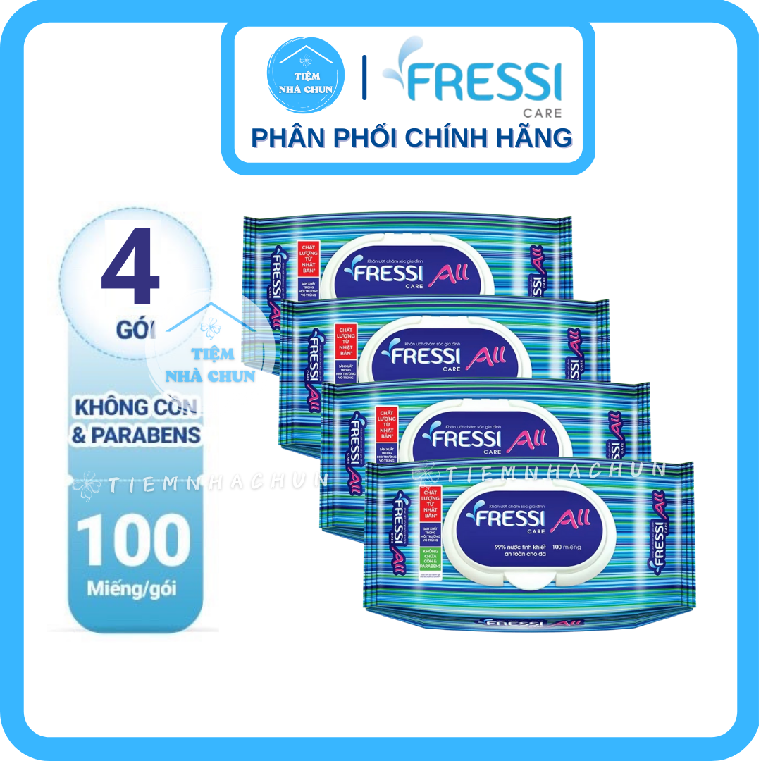 SỈ 1 THÙNG 20 GÓI 100 MIẾNG KHĂN ƯỚT FRESSI CARE ALL - Khăn Giấy Ướt ...