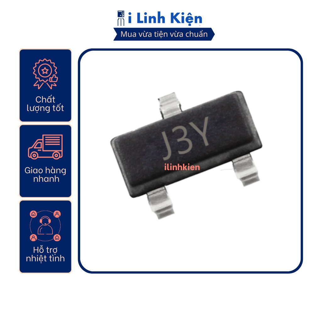 Transistor S8050 SMD J3Y 0.5A 40V chân dán túi 10 con chất lượng tốt. | Lazada.vn