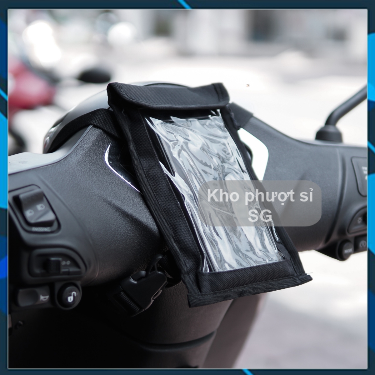 Phiên bản nâng cấp túi treo đầu xe máy chạy Grab ZDK 2 ngăn đựng đồ ...