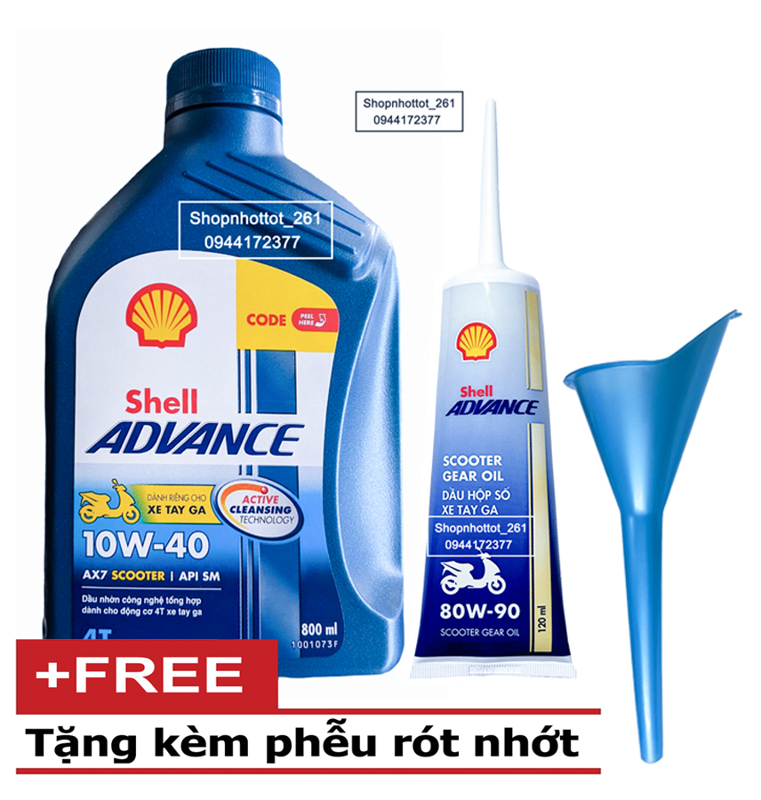 Nhớt Hộp Số (Láp) Xe Tay Ga Shell Thailand Advance Scooter Gear 80w90 ...
