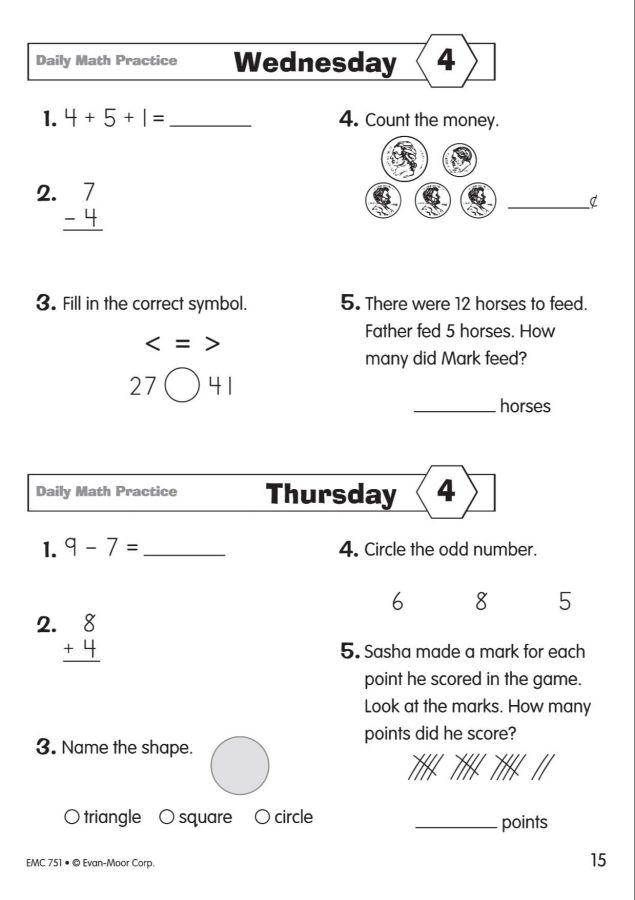 Daily math practice - Grade 123456 - MixASale