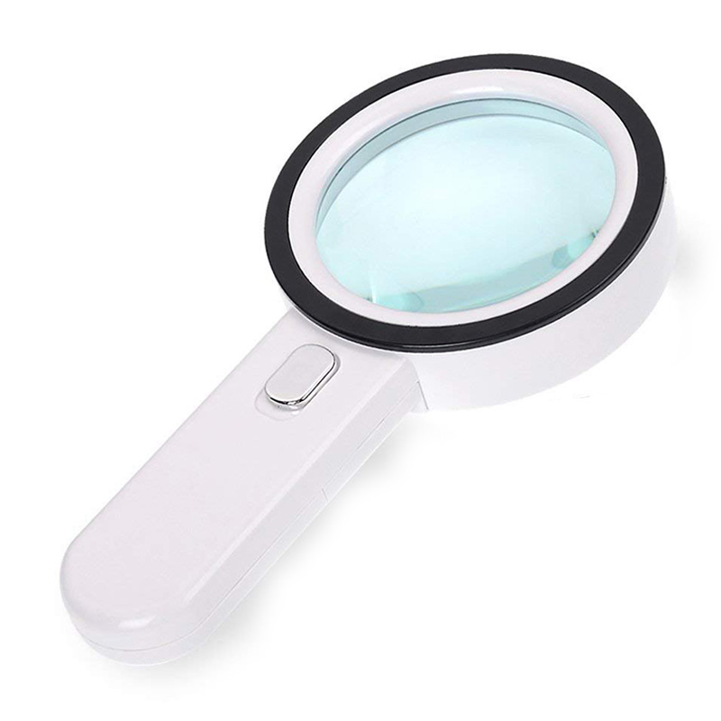 Magnifying Glass 20X, Large Magnifier with Light, LED Illuminated ...