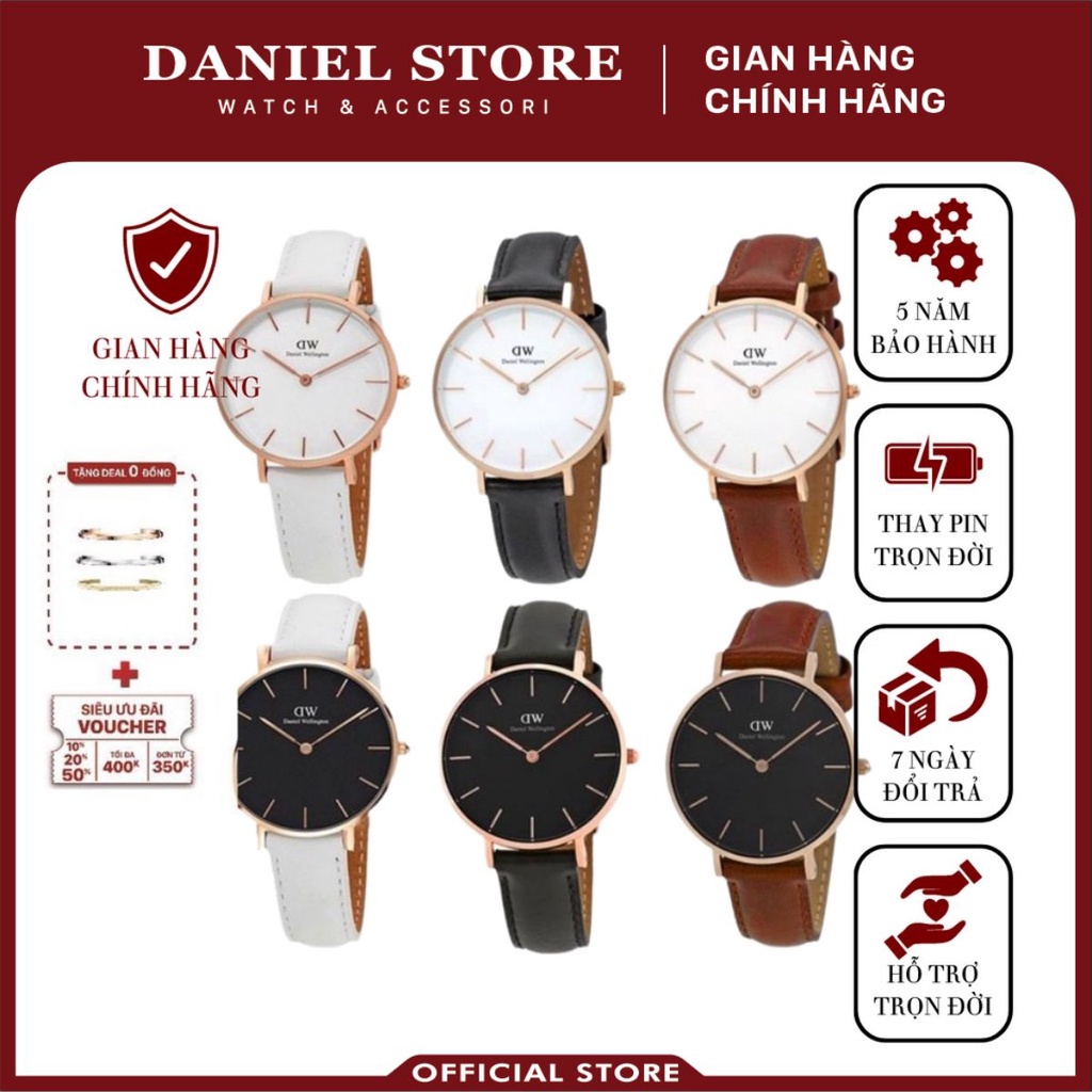 Đồng Hồ Nữ Daniel Welington Classic Petite Melrose Black Vòng Tay DW ...