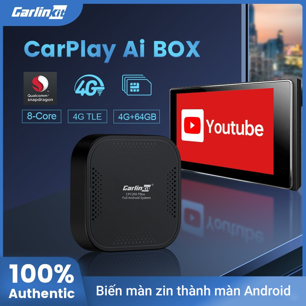 CARLINKIT Android Box CPC200-TBOX – Biến Màn Hình Zin Theo Xe Thành Màn Hình Android, Ram 4GB ...