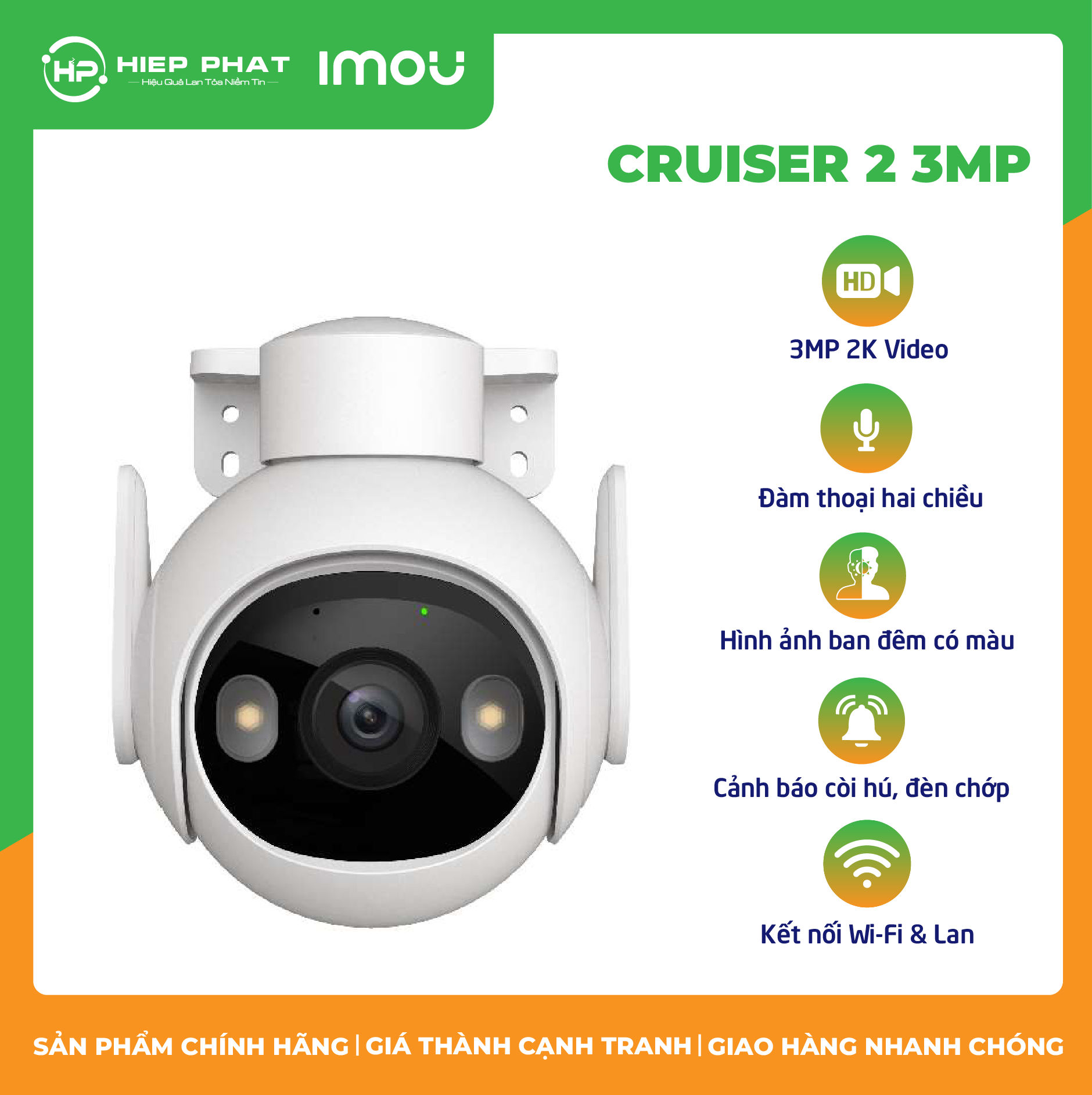 Camera WiFi Imou Ngoài Trời Cruiser 2 - 3MP I IPC-GS7EP-3M0WE l Báo ...