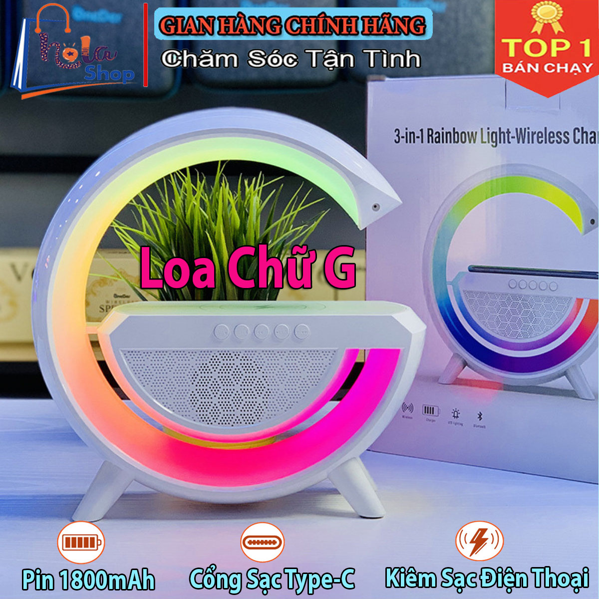 Loa BLUETOOTH Không Dây Có Đèn LED RGB Âm Thanh Vòm 3D Siêu Bass Cực ...