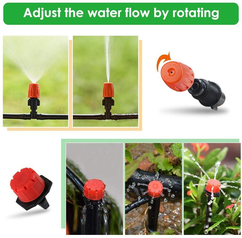 40M Mini Drip Irrigation Kit, Garden Plant Watering Kit Garden Fog ...
