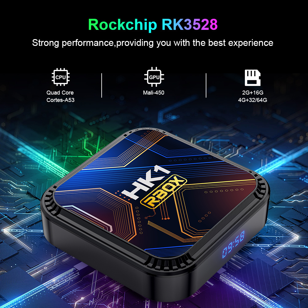 HK1 RBBOX-K8S RK3528 4GB64GB Bluetooth 4.0 Android 13 Dual WiFi Smart ...
