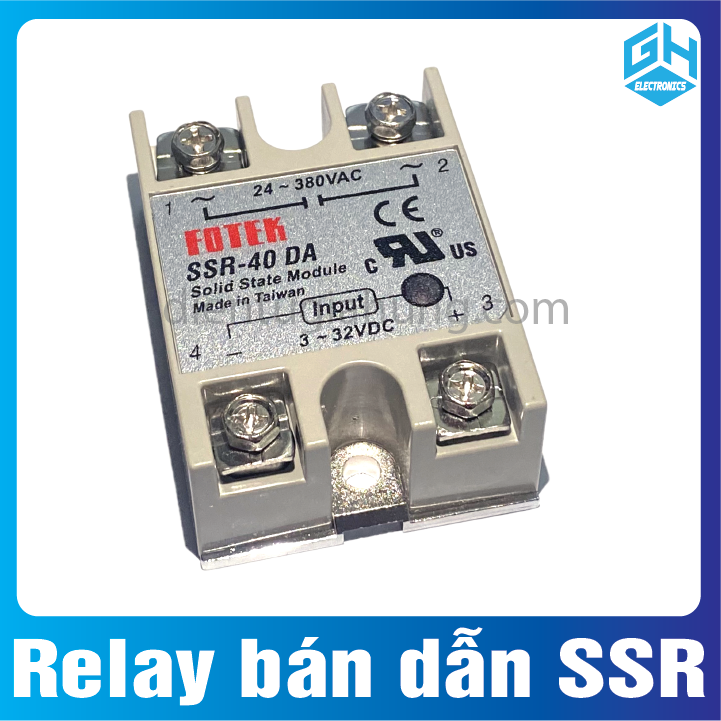 Rờ le Relay bán dẫn SSR các loại SSR-40 DA - SSR-60 DA - SSR-100 ...
