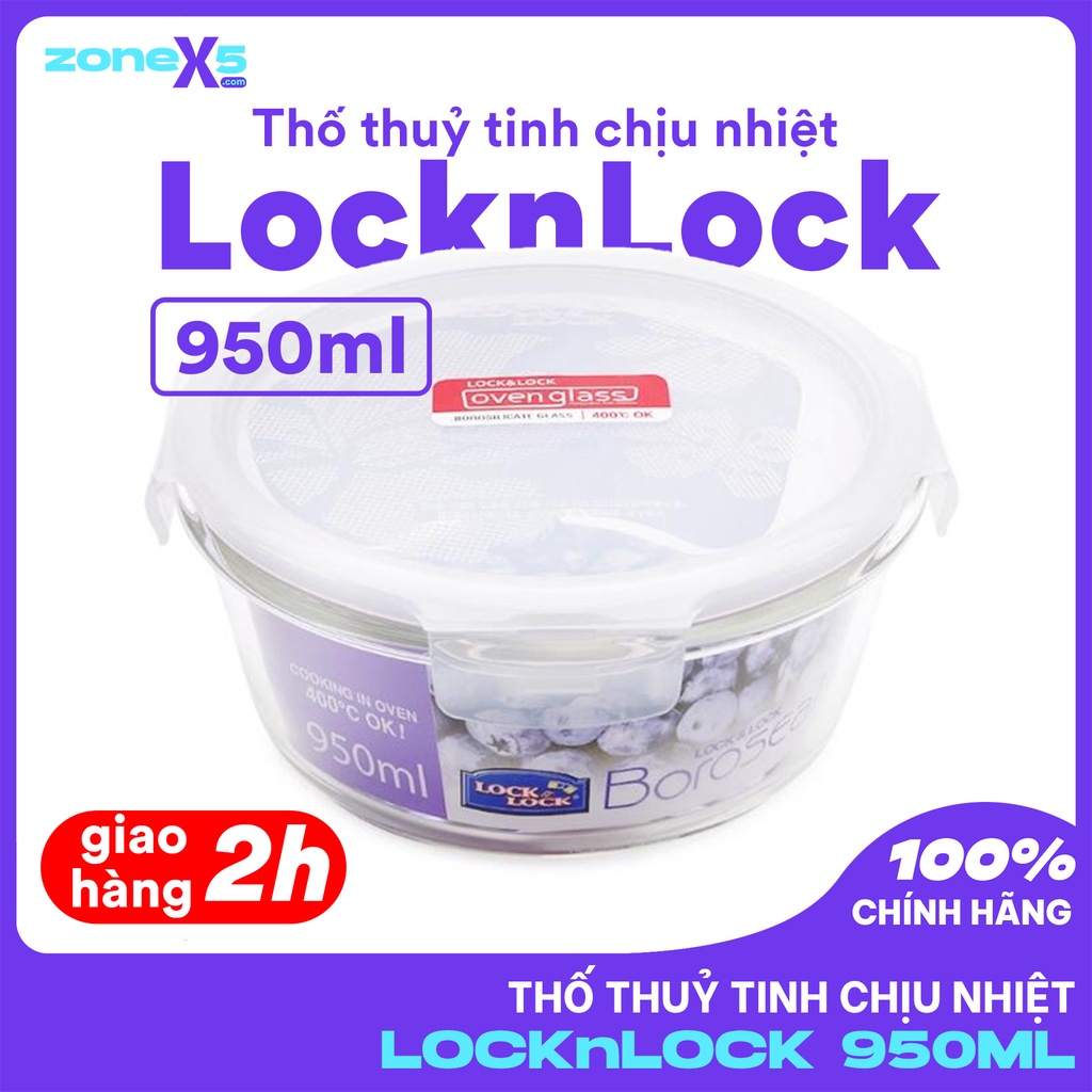 Thố thủy Tinh Lock&Lock 950ml - Hộp thuỷ tinh tròn chịu nhiệt LocknLock ...