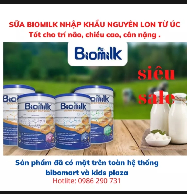 sữa nhập nguyên lon úc biomilk gold 1-3 tuổi 800g hsd th4-2024 - MixASale