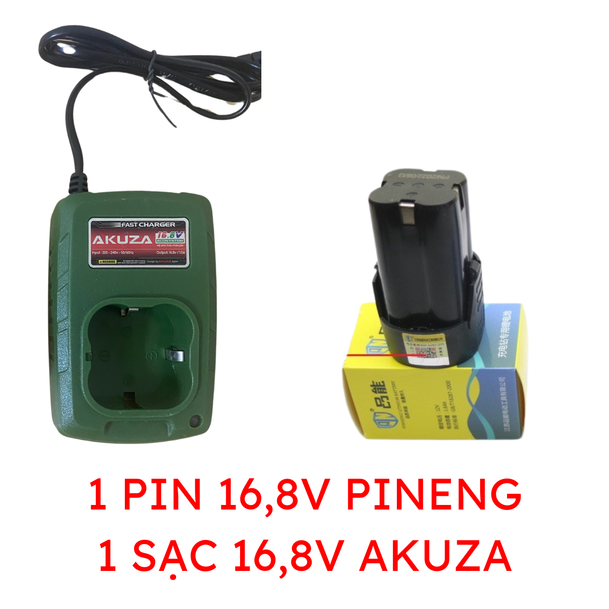 Pin ,Sạc 16,8v PN,AKUZA Hàng nội địa trung Pin 4 cell Lắp Cho Máy 16,8v ...