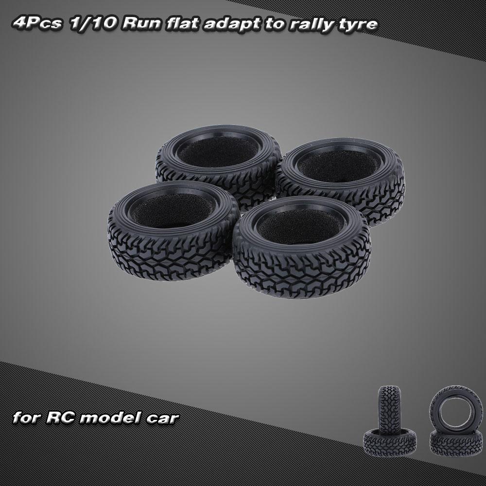 4Pcs/Set 1/10 Grain Run Flat Rally Car Tyre for Traxxas HSP Tamiya HPI ...