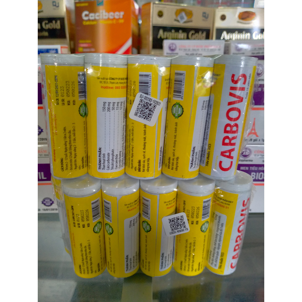 Viên tiêu thực CARBOVIS Đại Y Tub 15 viên giúp hỗ trợ tiêu hóa | Lazada.vn