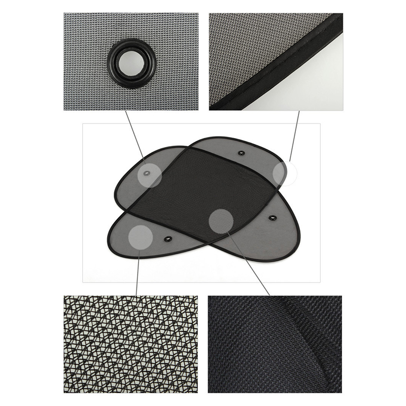 2 Pcs Car Window Sun Shade Visor Screen UV Protection Kids Rear Side ...