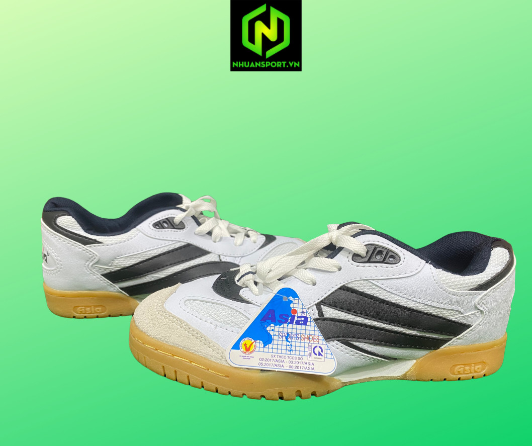 Giày bata ASIA thể thao chạy bộ cầu lông bóng chuyền sọc đen xanh lá ...