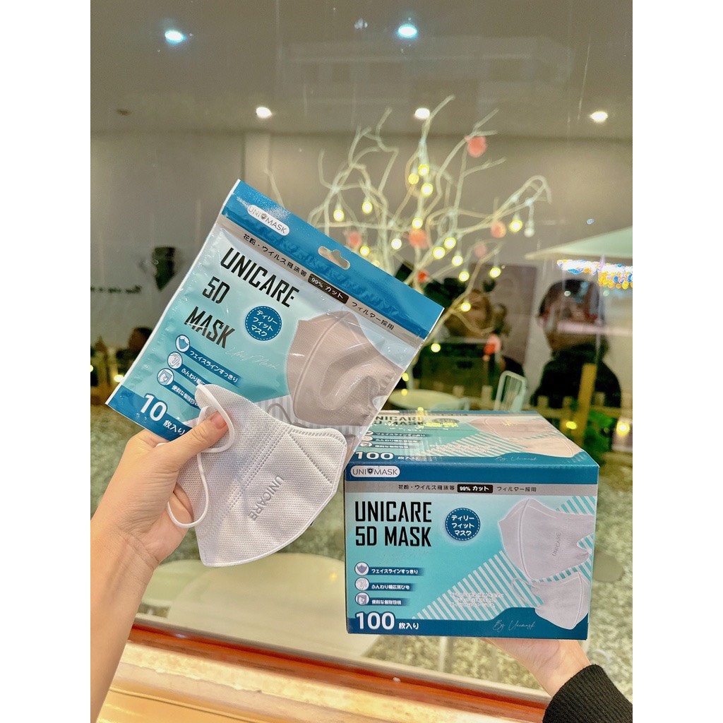 [Chính hãng] Thùng 100 Cái Khẩu Trang 5D UNI MASK (Unicare 5D Mask) màu ...