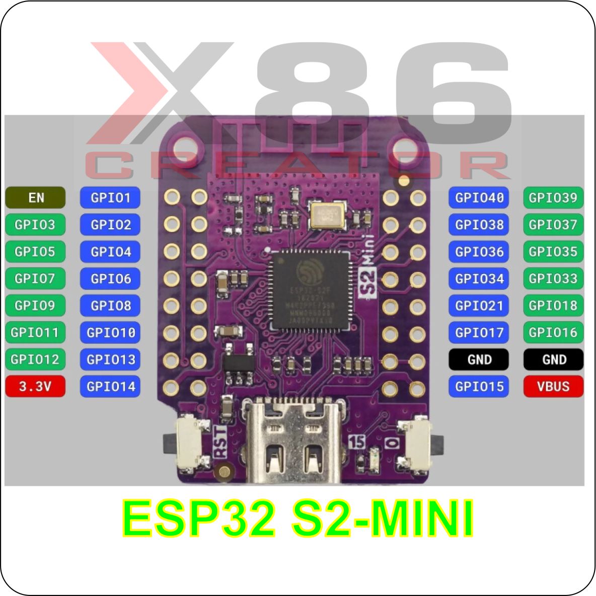 ESP32 S2 MINI USB Type C (WEMOS S2 MINI) 4MB ROM 2MB PSRAM - MixASale
