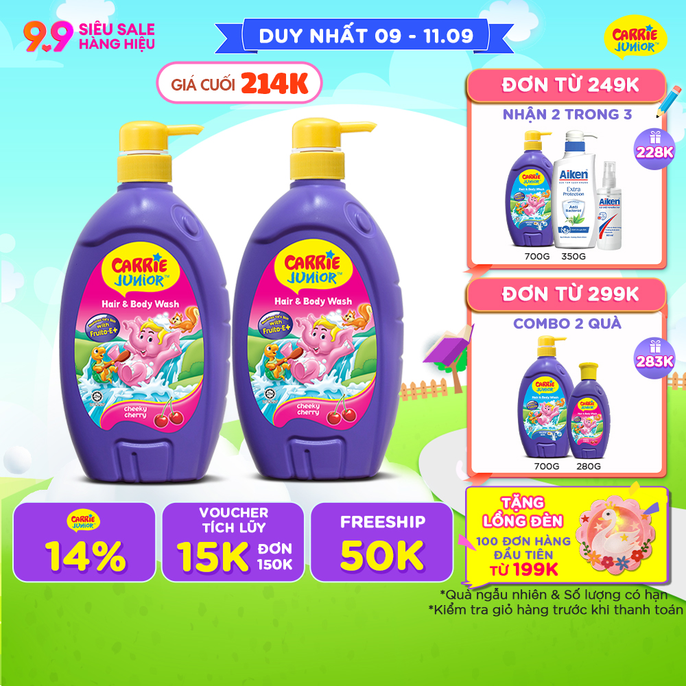 CHỈ HÔM NAY GIÁ CUỐI 214K Combo 2 Sữa Tắm Gội Cho Bé Carrie Junior ...
