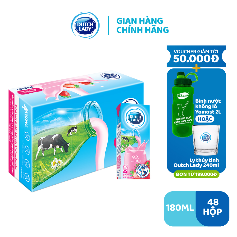 Thùng 48 Hộp Sữa Chua Uống Lên Men Tự Nhiên Dutch Lady Vị Tự Nhiên ...