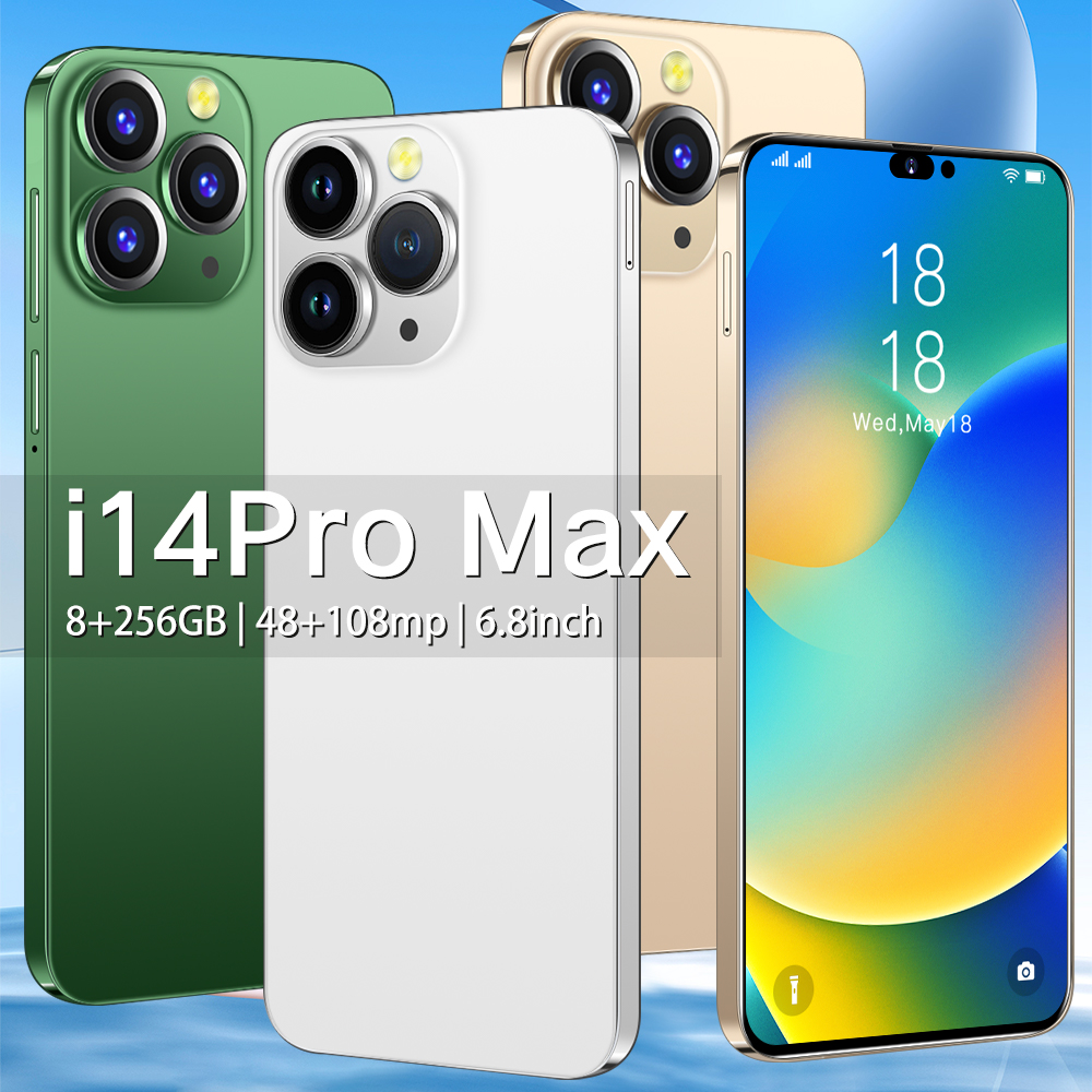 I14 Pro Max Chính Hãng 100 điện thoại 8256GB di động 6.8 inch Full HD ...
