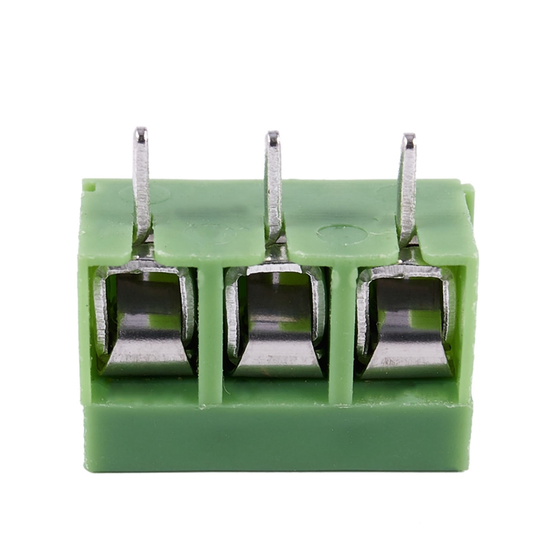 40 Pcs 3 Pin 5mm Pitch PCB Mount Screw Terminal Block AC 250V 8A ...