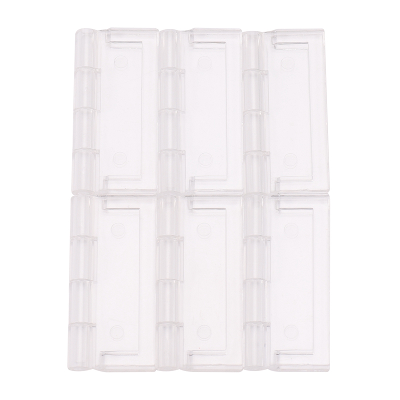 6x Transparent Acrylic Plastic Hinges Box Piano Acrylic Hinge 45x38mm ...