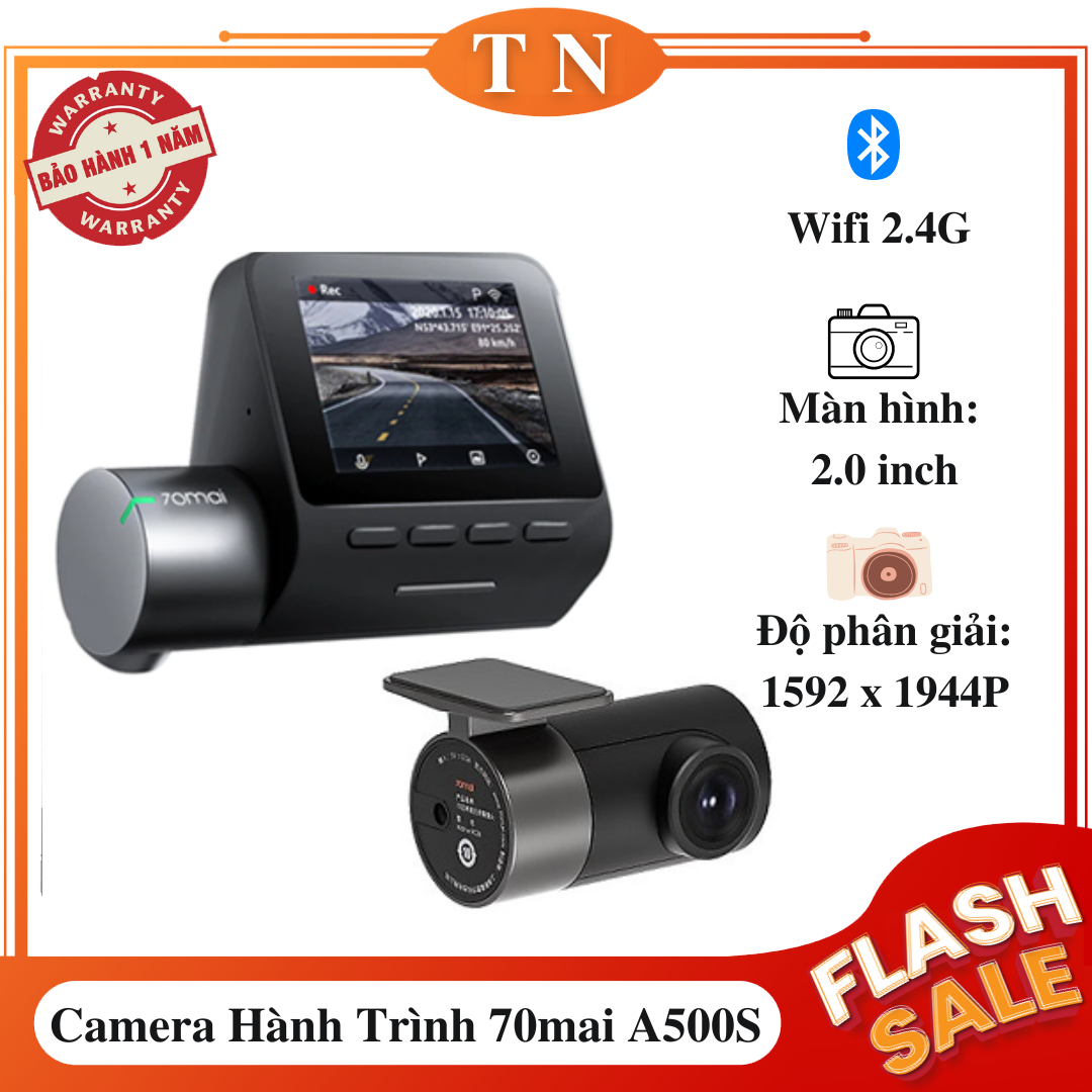 Camera Hành Trình Ô Tô 70mai Pro Plus A500S (Kèm Camera Sau) Độ Phân ...