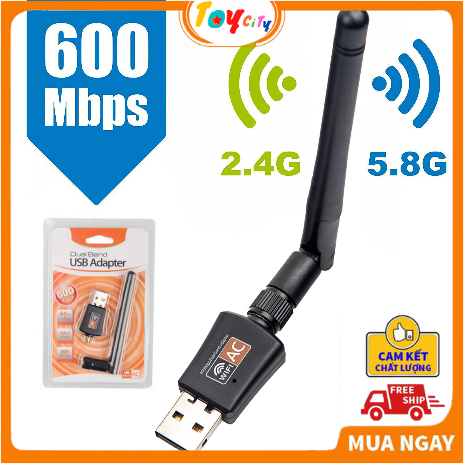 USB Wifi USB thu Wifi Có Anten không dây 5GHz 2.4GHz 1200Mbps cho máy tính/laptop | Lazada.vn