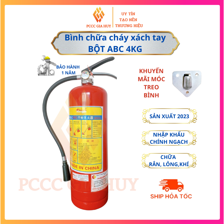 Bình cứu hỏa , Bình chữa cháy bột ABC 4kg – MFZ4 nhập khẩu chính hãng ...