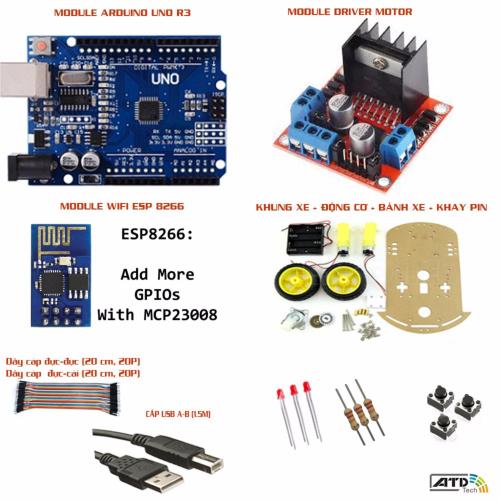 Bộ thí nghiệm Arduino xe điều khiển bằng wifi - Phụ kiện âm thanh và ...