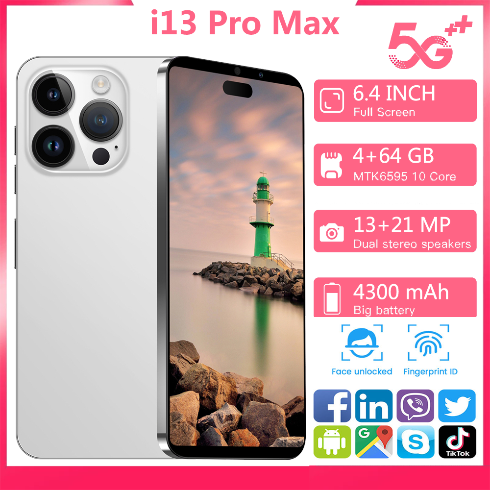 điện thoại Chống ngã i13 Pro max 464 G Màn hình lớn 6.4 inch Máy ảnh HD ...