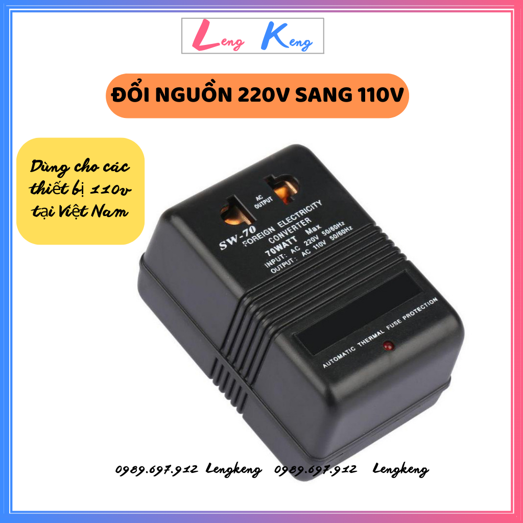 Cục đổi nguồn 220v sang 110v dùng cho các thiết bị Nhật Mỹ Đài Loan sử dụng tại Việt Nam Singway ...