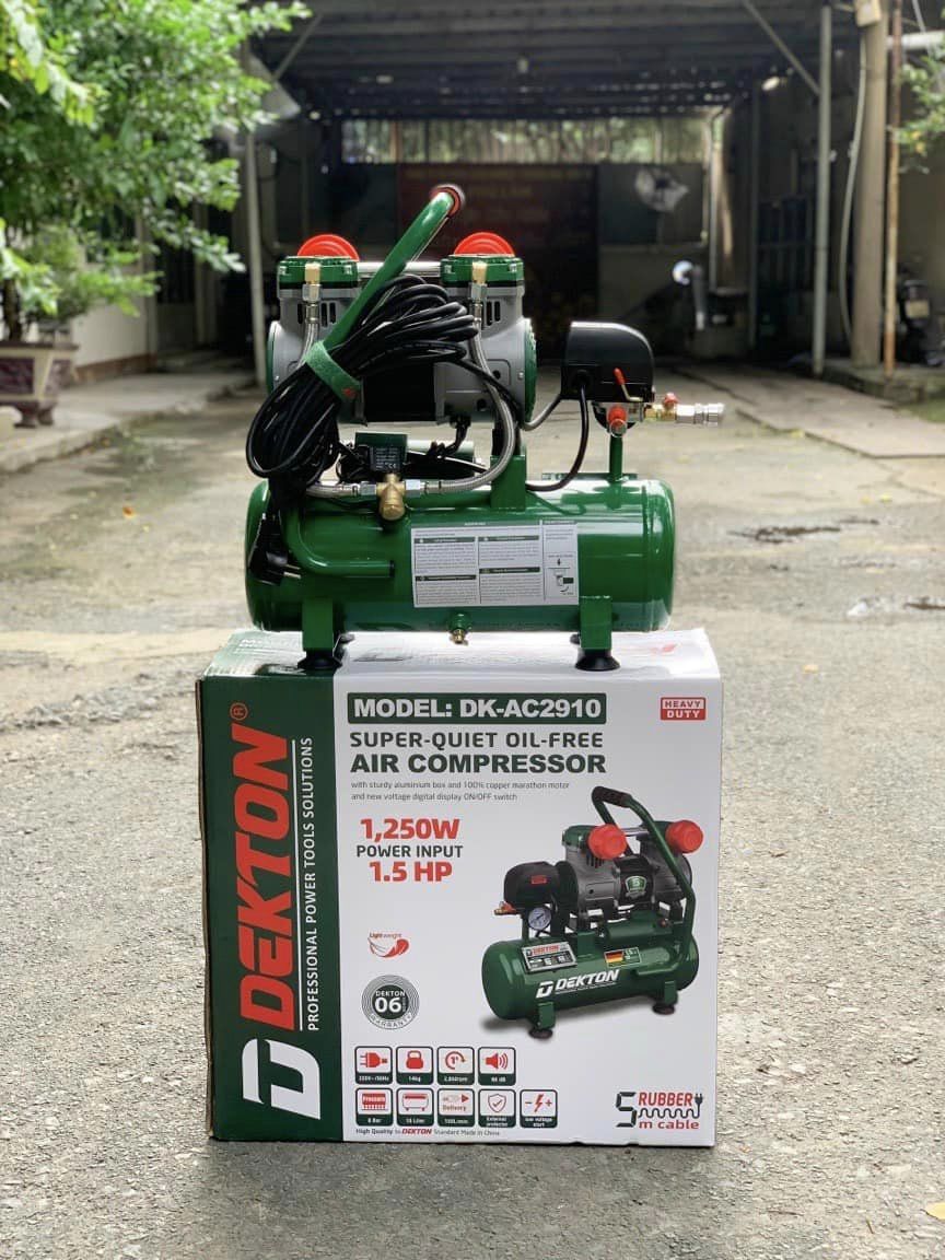 Máy Nén Khí Không Dầu Dekton DK-AC2910 10L 1.5Hp - MixASale