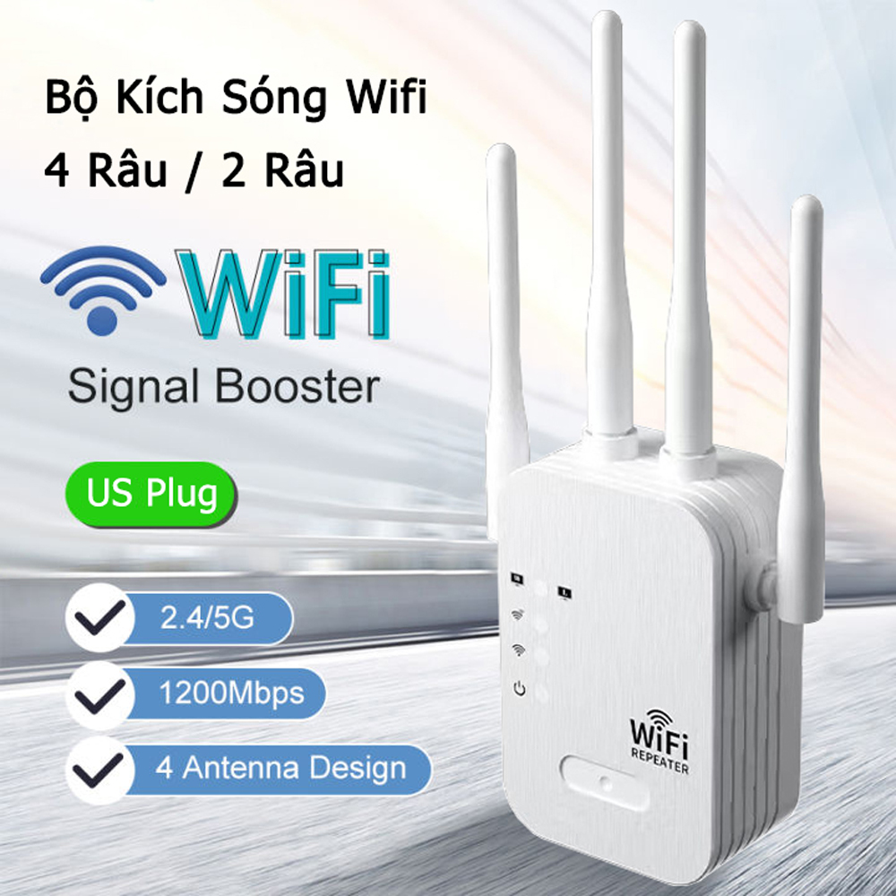 Bộ kích sóng wifi cao cấp 4 râu cực mạnh Tăng sóng wifi tốc độ cao ...