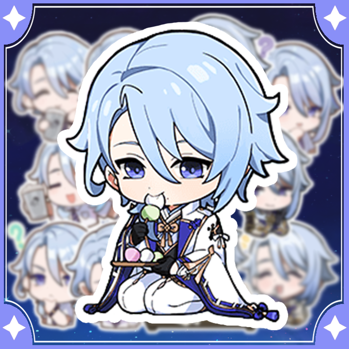 [Genshin Impact] Sticker Ayato Kamisato - Hình dán chibi ayato ( set 11 ...