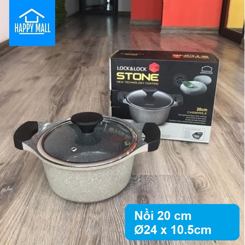 Nồi chống dính đáy từ Lock&Lock dòng Stone 7 lớp LCA6202D-IH LCA6242D ...