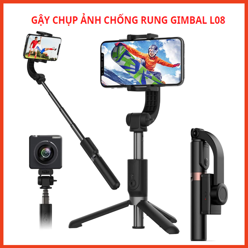 Gimbal Chống Rung Cho Điện Thoại Q18 Có Đèn Led Trợ Sáng Gimbal Stabilizer Xoay 360 Chuyển Động ...