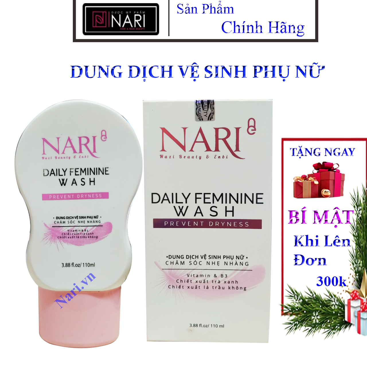 Dung dịch vệ sinh kháng khuẩn bạn hà NARI . Khử mùi ,hồng mịn , Chiết ...