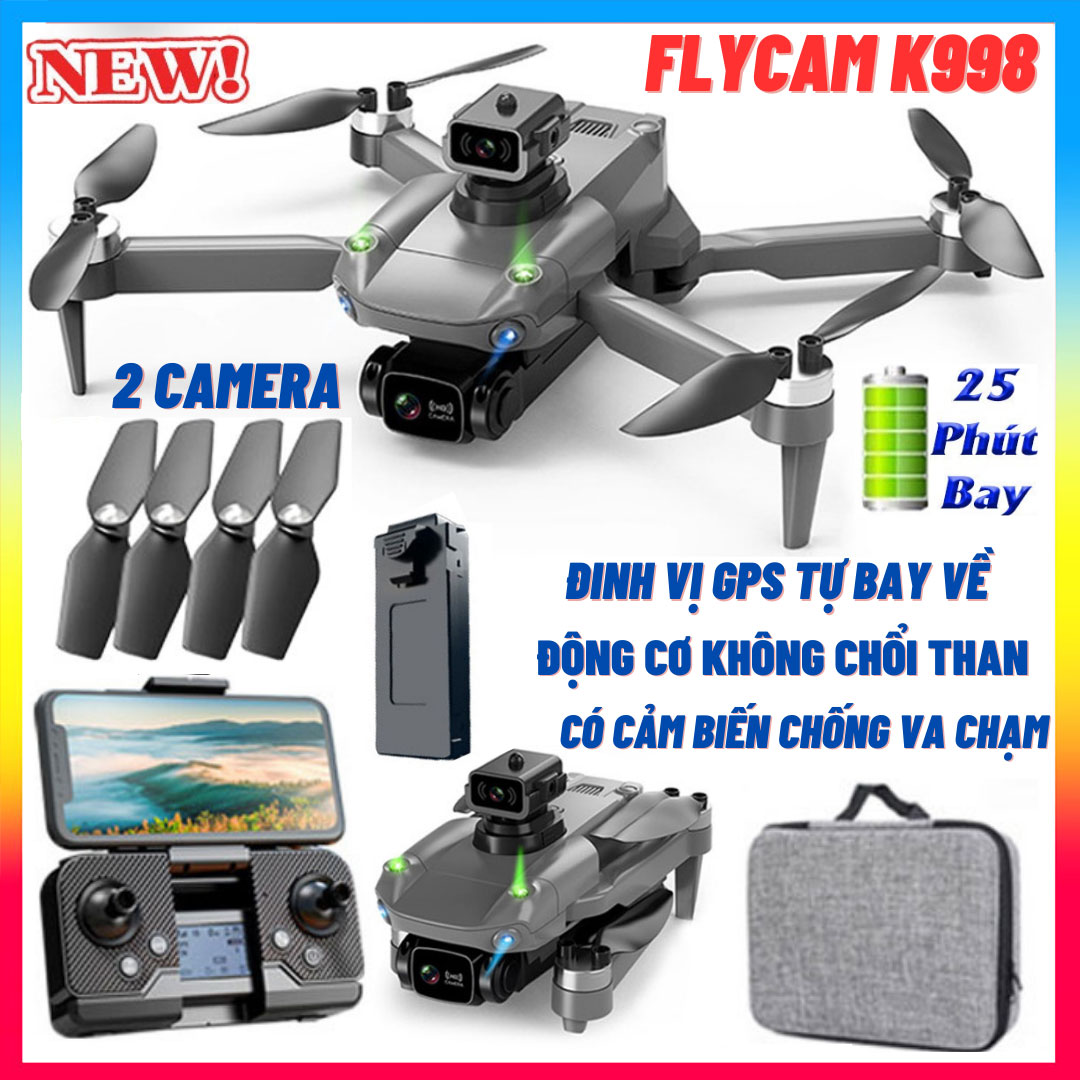 Máy bay không người lái Flycam P5 Pro Drone có camera 4k Gimbal chống ...