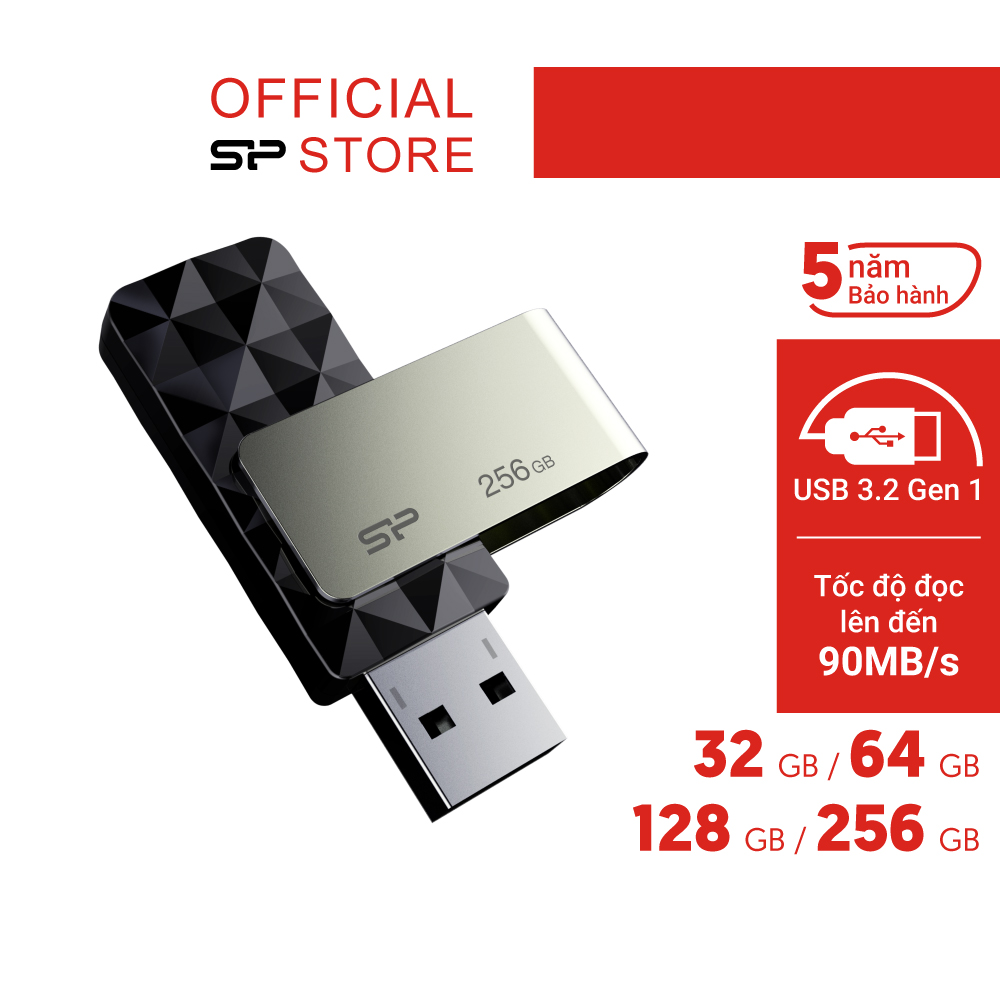 USB 3.0 Silicon Power Blaze B30 Hỗ trợ cổng USB 3.2 Gen 1 32GB64GB128GB ...