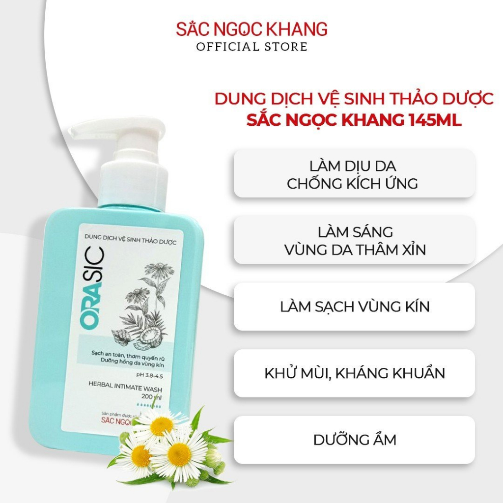 Dung dịch vệ sinh phụ nữ ORASIC Sắc Ngọc Khang_Tinh chất lá trầu không ...