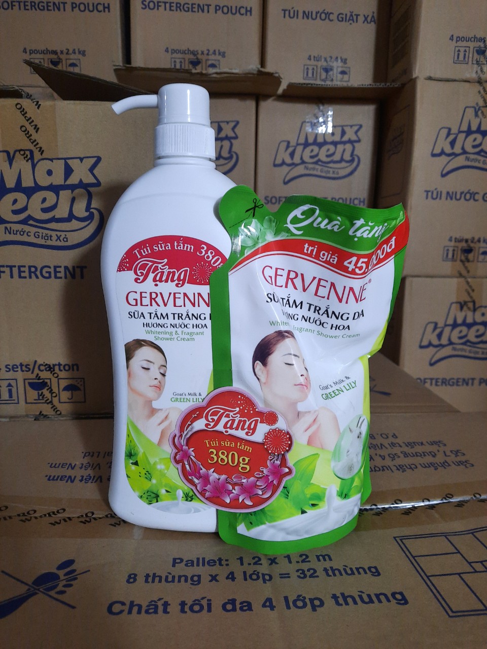 Gervenne Xà bông tắm trắng da hương nước hoa Kiwi Bạch Trà 90g - MixASale