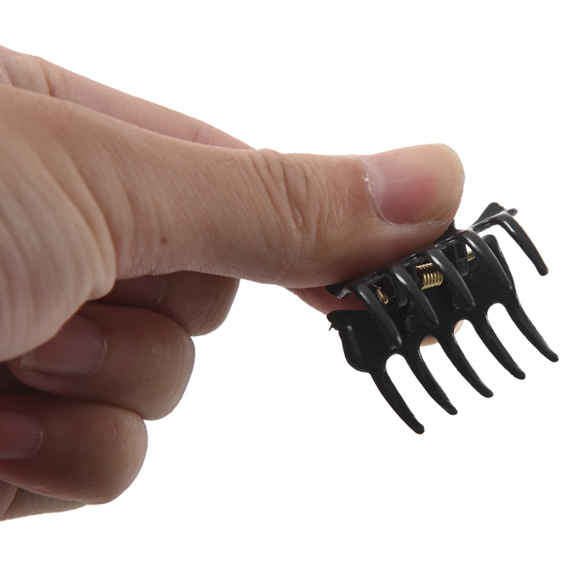 12 Pcs 1.1 Long Black Plastic Mini Hairpin 10 Claws Hair Clip Clamp for ...