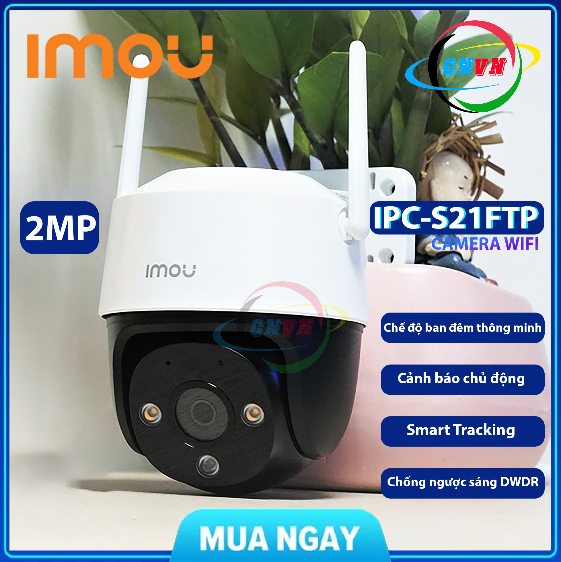 NHÀ PHÂN PHỐI Camera Wifi PT Full Color 2MP iMOU IPC-S21FTP Kết Nối 4G ...